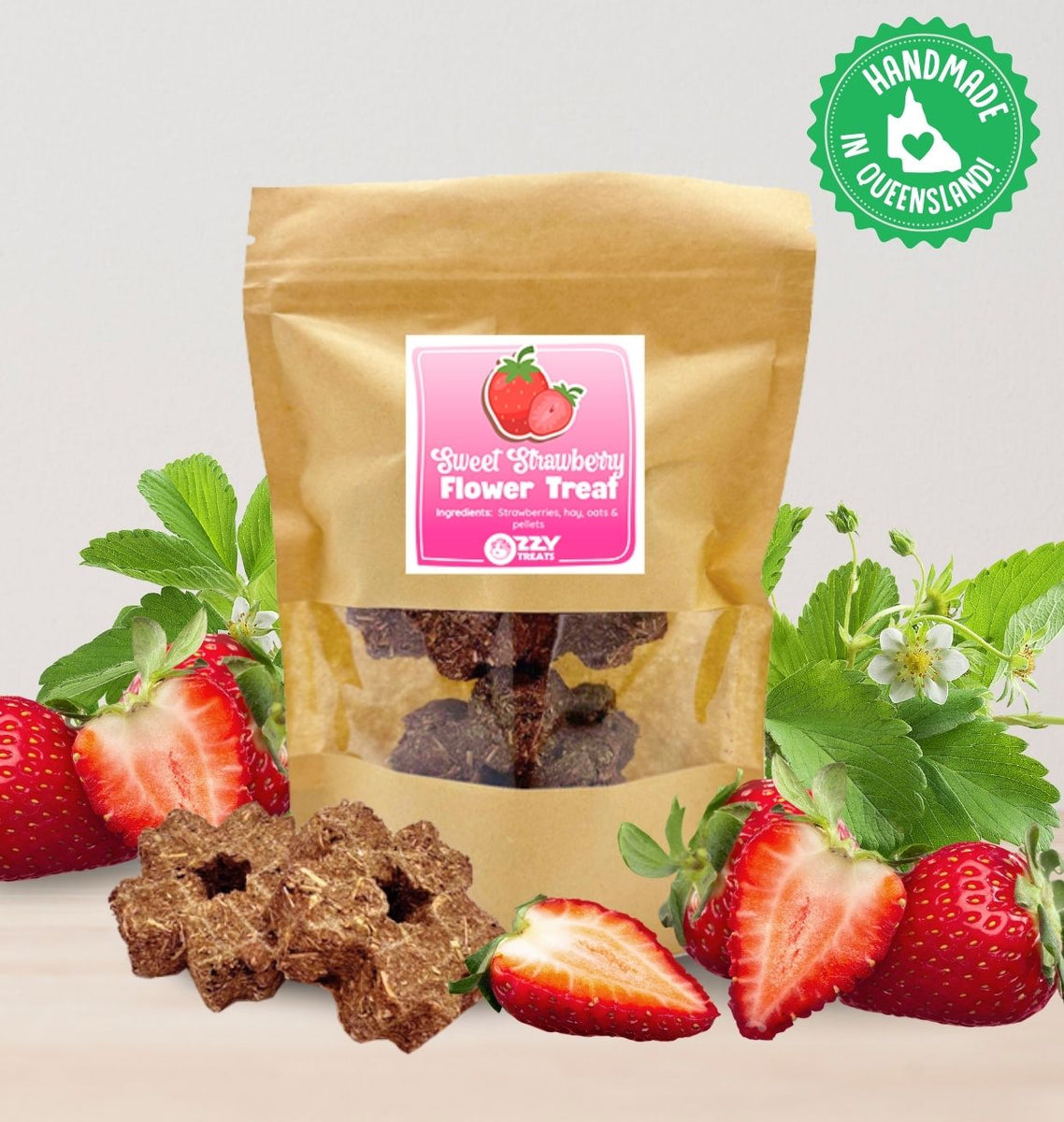 Ozzy Treats - Sweet Strawberry Flower Treats (4 pack) – Small Pet Warehouse